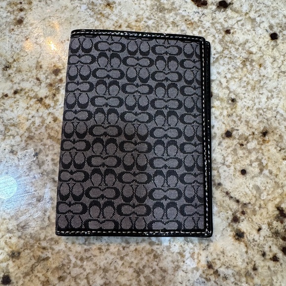 Coach | Accessories | Coach Black And Gray Passport Card Holder ...